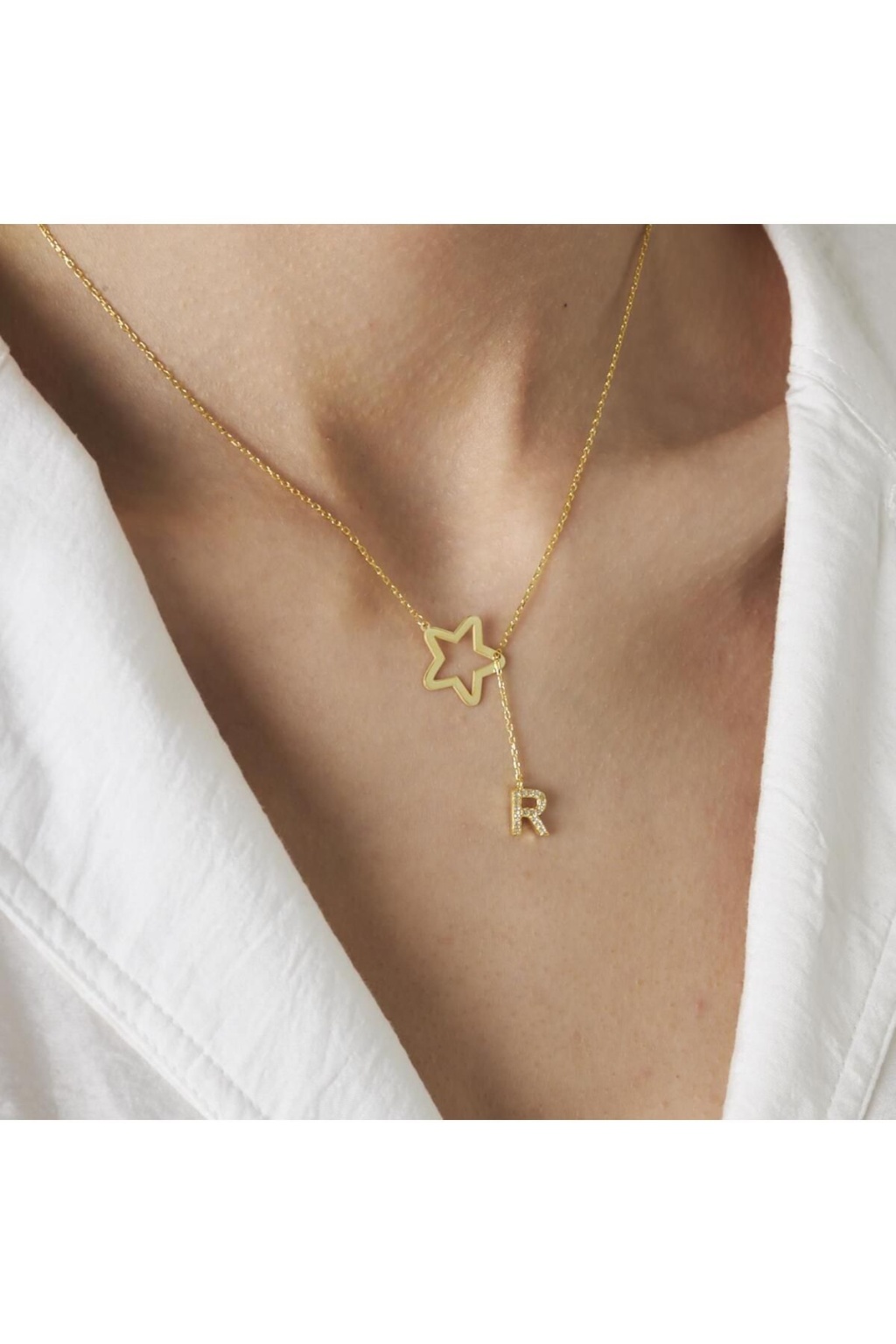 Yıldız Askı Harf Kolye