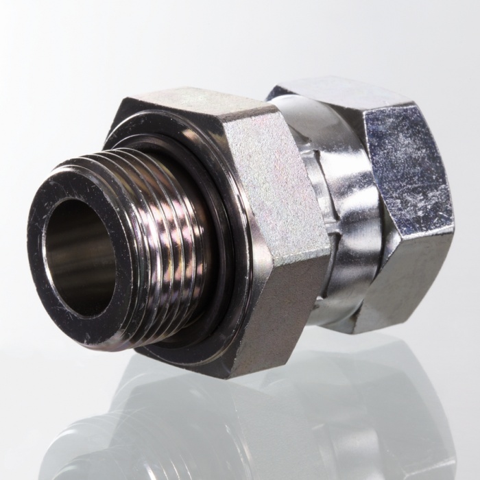 BSP-UNF Ters Nipel Çinko Nikel Kaplı Hidrolik Rakor Rekor Bağlantı GEHRED0