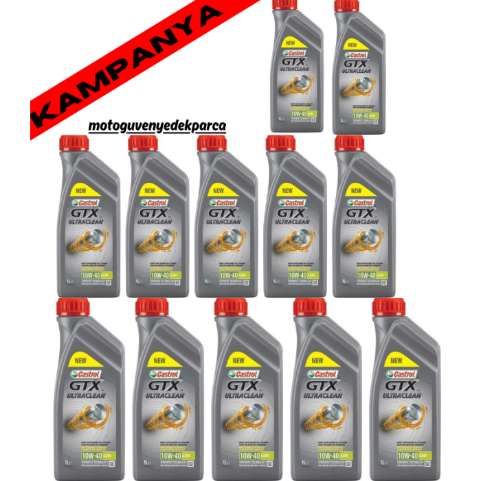 Castrol Gtx 10W40 12 Adet X 1 Koli