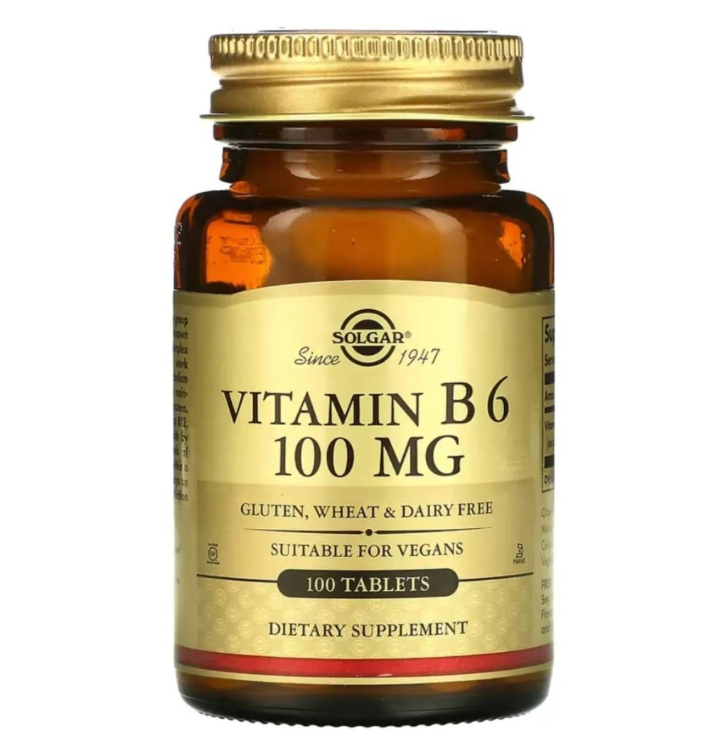 Solgar Vitamin B6 100 mg 100 Tablet