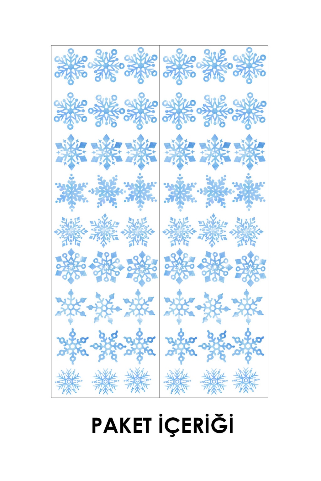 Kar Taneleri Yılbaşı Duvar Cam Sticker