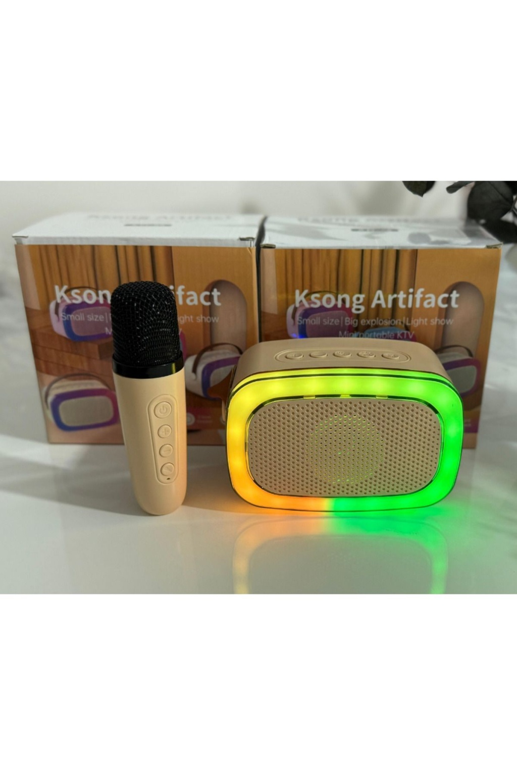 XM66 Mini Karaoke Speaker Taşınabilir Bluetooth Hoparlör Mikrofon Seti ...
