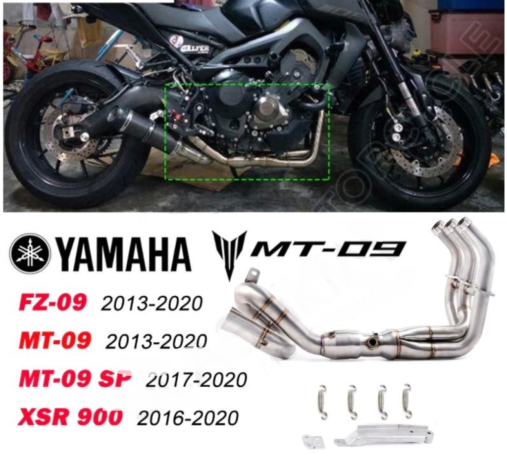 YAMAHA MT09 FZ09 XSR900 SALYANGOZLU HEADERS BORU SET 2014-2019