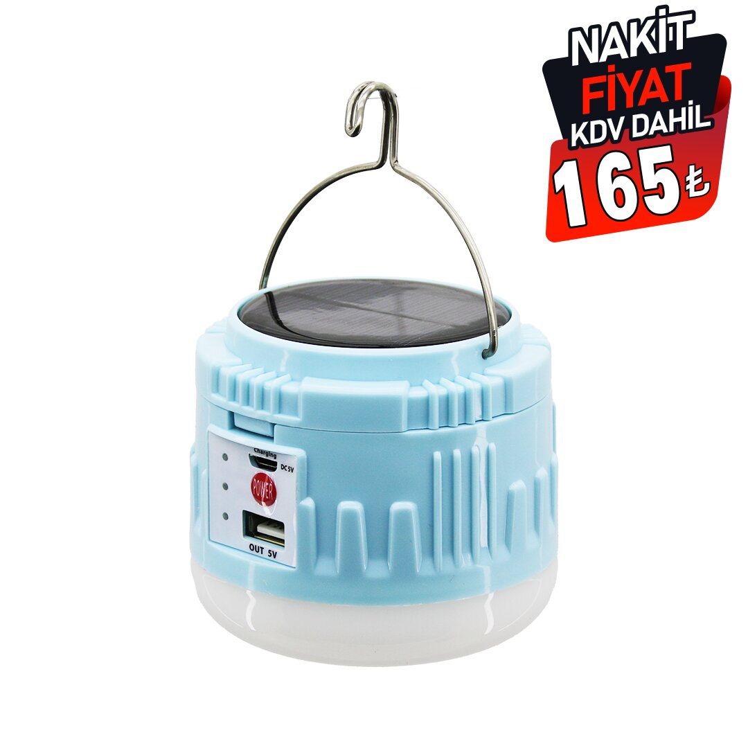 ENERGY SAVING LED SOLAR CAMPING LIGHT USB & SOLAR ŞARJLI ASKILI KAMP ...