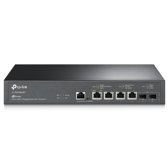 TP-LINK OMADA TL-SX3206HPP 4 PORT 10 GIGABIT+ 4X 10 GIGABIT SFP UPLINK ...