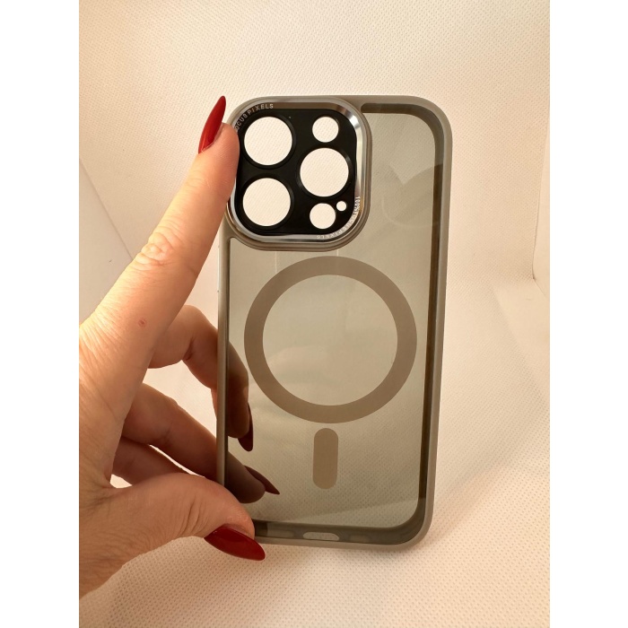 İPHONE 16 PRO FOCUS PİXEL MAGSAFE gri
