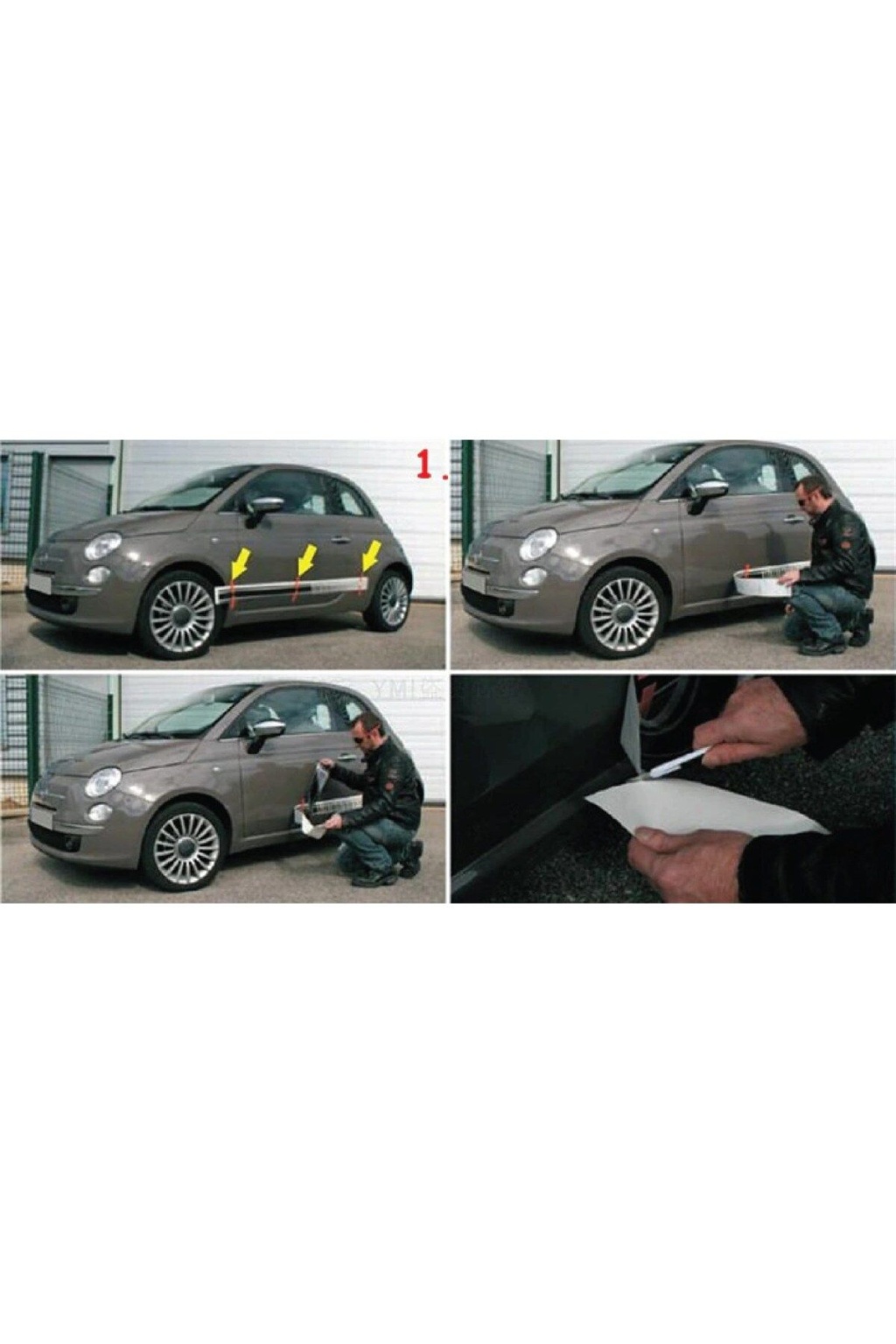 Opel Corsa Yan Kapı Kare Desenli Sticker Etiket Modeli