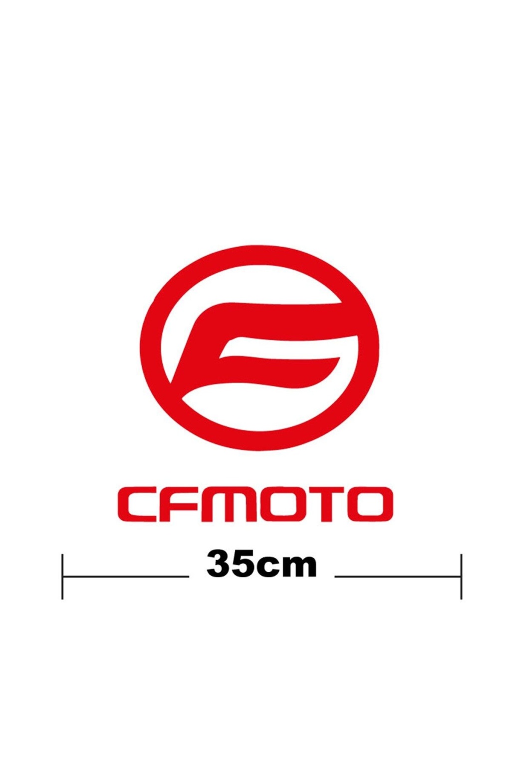 Cf Moto Logo Yazı Sticker Etiket Tek Renk