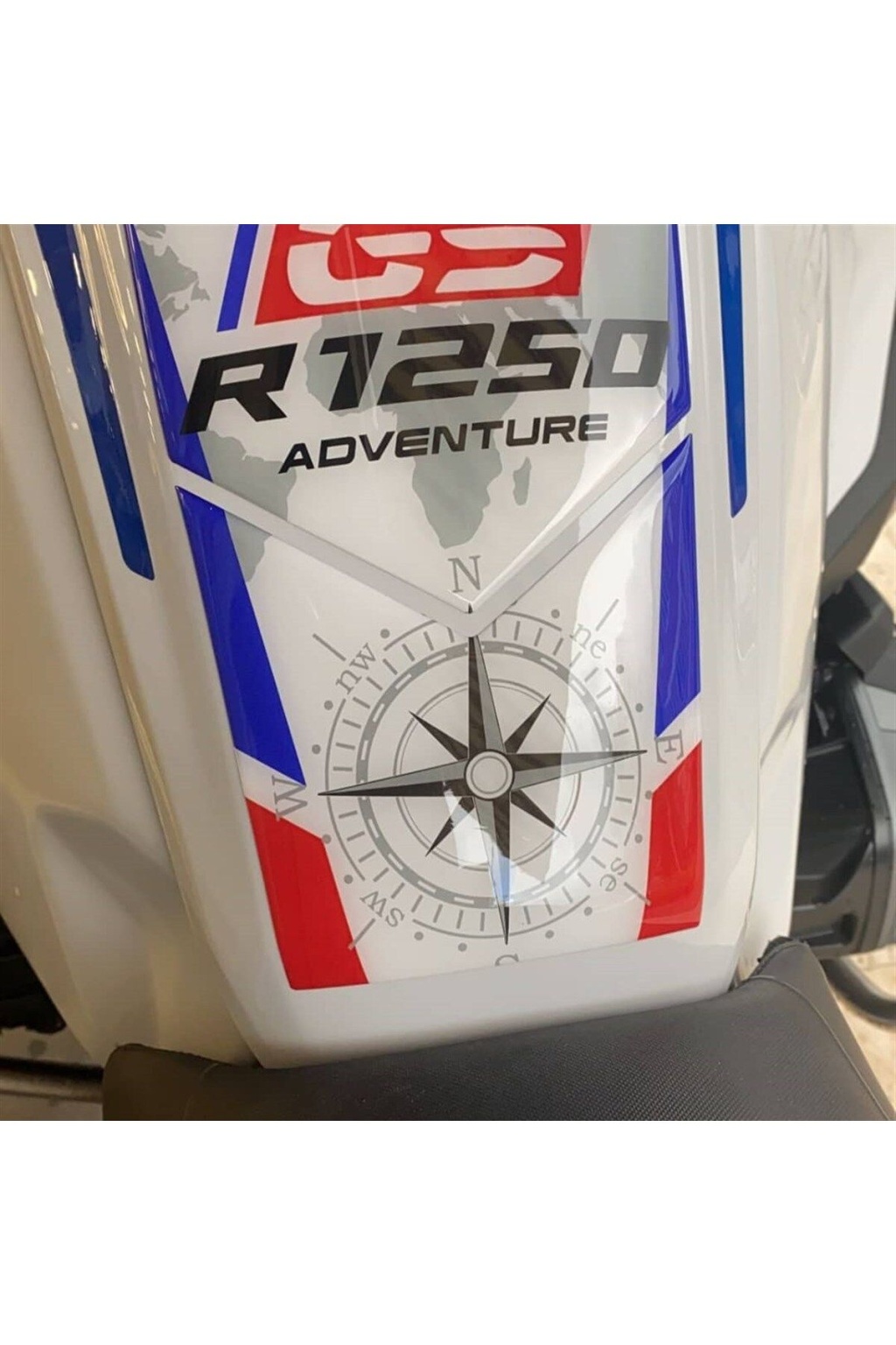 Bmw R1250 Gs Beyaz Tank Pad Damla Sticker Etiket Modeli