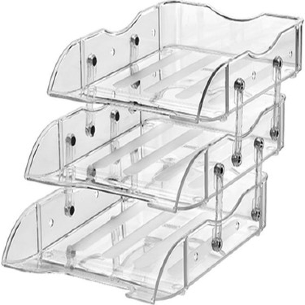 Cassa 3 Lü Evrak Rafı Hareketli Şeffaf 8808