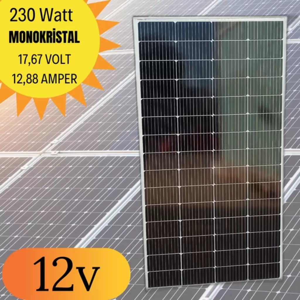 Suneco 230w Half-cut Watt Monokristal Solar Güneş Paneli A Sınıf 12volt ...