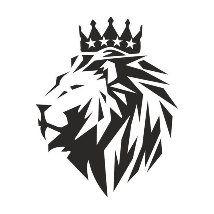 Aslan Başı Tasarımlı Oto Sticker Siyah 15*15 Cm