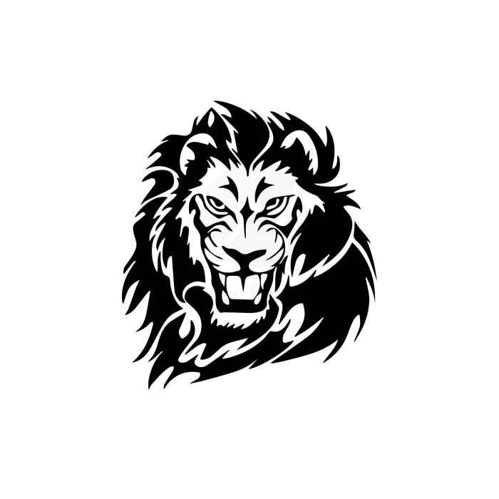 Aslan Tasarımlı Oto Sticker Siyah 20*17 Cm