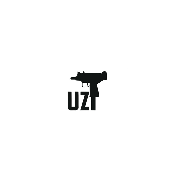 Uzi Oto Cam Sticker Siyah 13*13 Cm