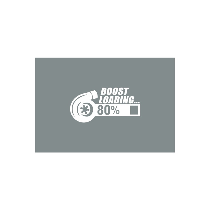 Boost Loading Oto Sticker Beyaz 20*10 Cm