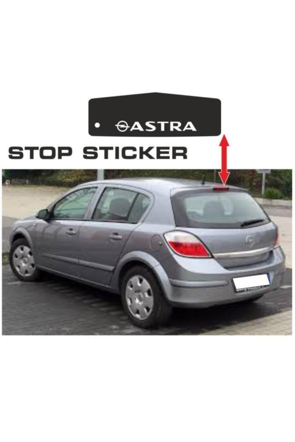 Opel Astra H Kasa Stop Sticker