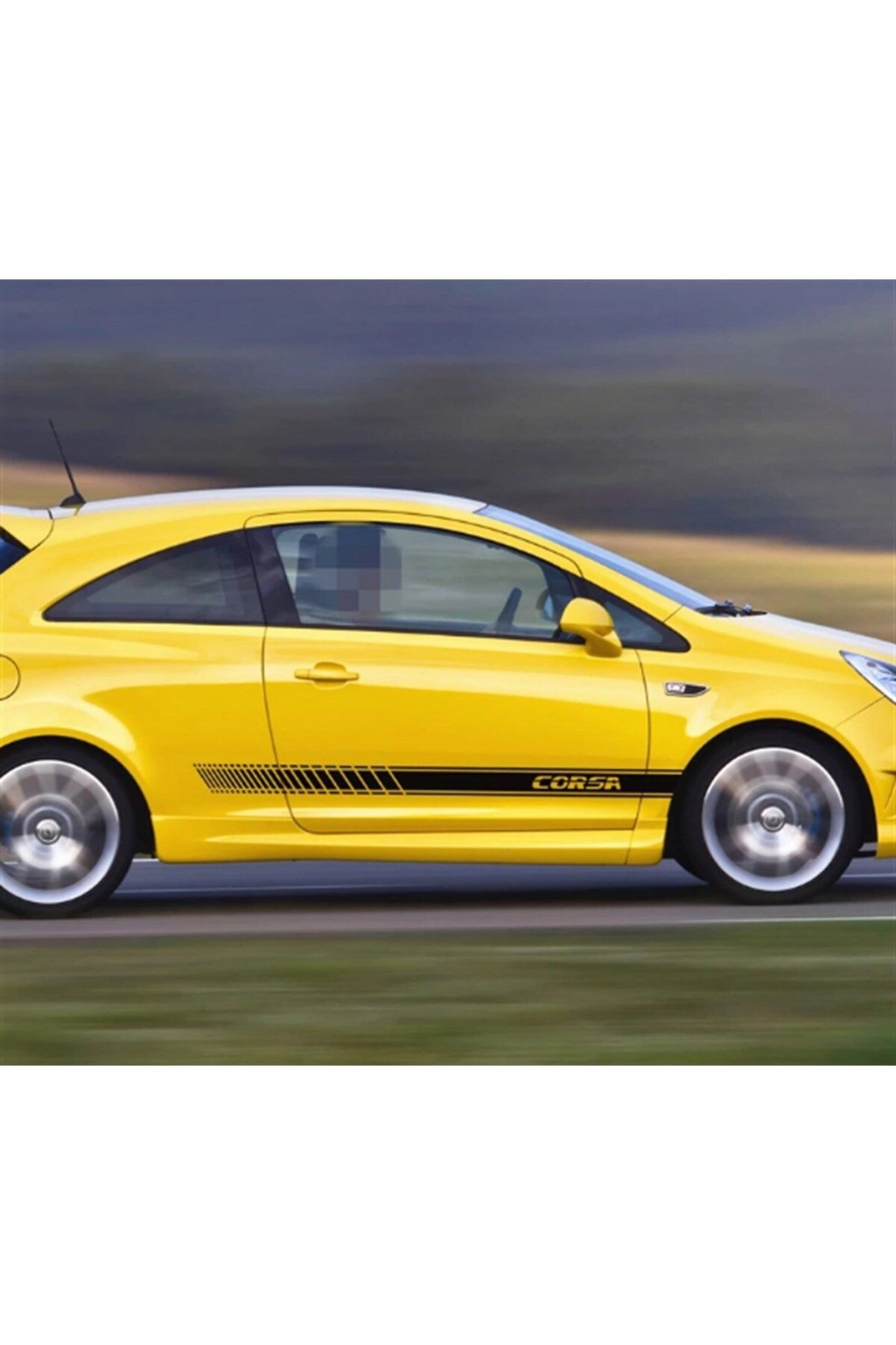 Opel Corsa Yan Ön Kapı Yazılı Sticker Etiket Modeli