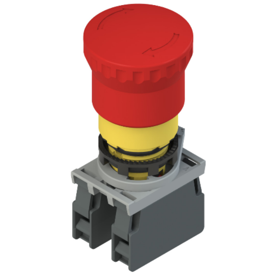 E2 AC DXBC1002 Pizzato Sarı Kırmızı 2 NC Acil Stop Butonu Pizzato ...