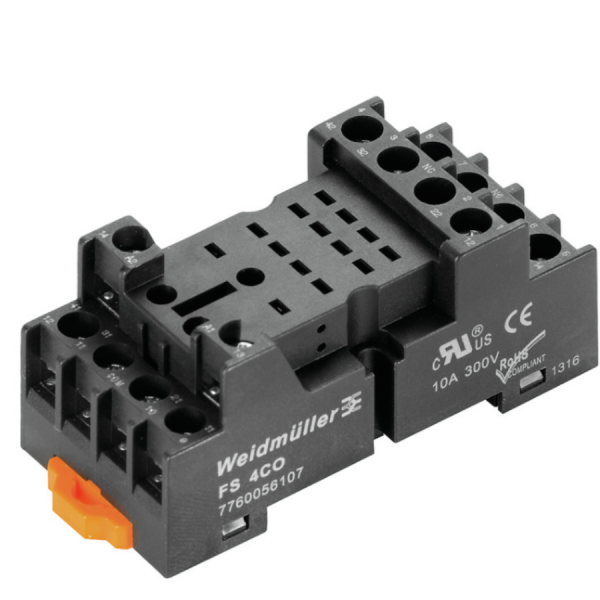 Fs 4Co D-Serıes Weidmüller Weidmüller 7760056107 Fs 4Co D-Serıes Drm Relay Base ,CONTACTS 4