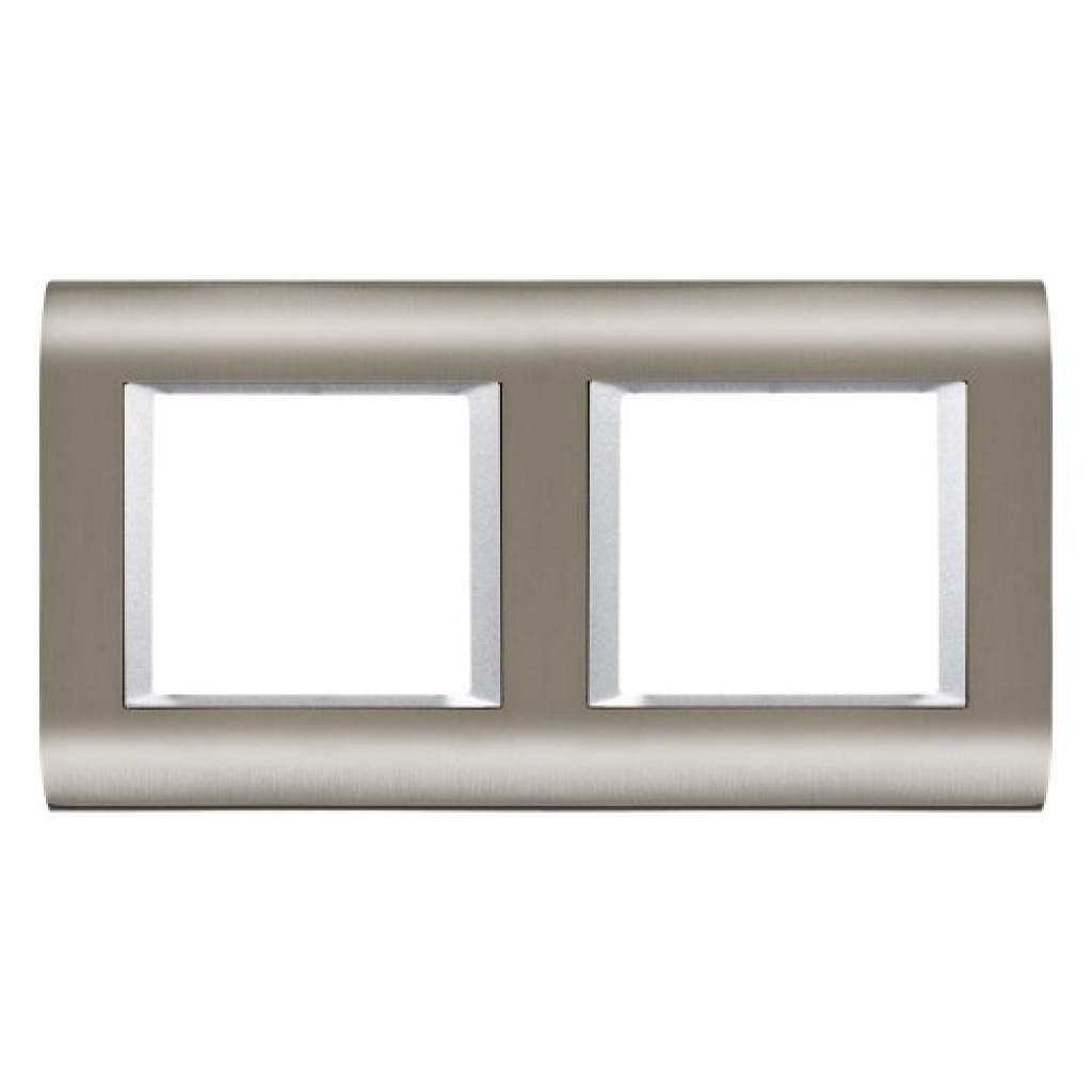 Viko Panasonic Thea Sistema Inox + Metalik Beyaz 2X2M Çerçeve