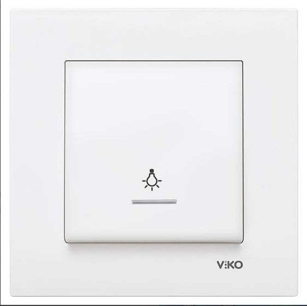 Viko Karre Işıklı Light Anahtarı - Beyaz