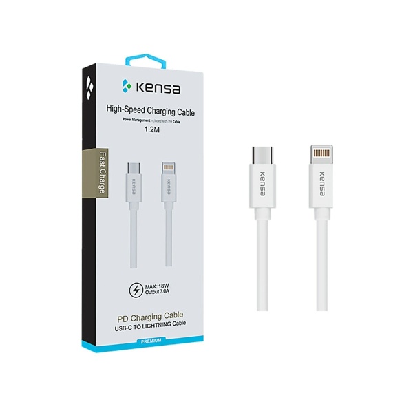 KENSA PC-40 USB C - LİGHTNİNG HIZLI ŞARJ KABLOSU