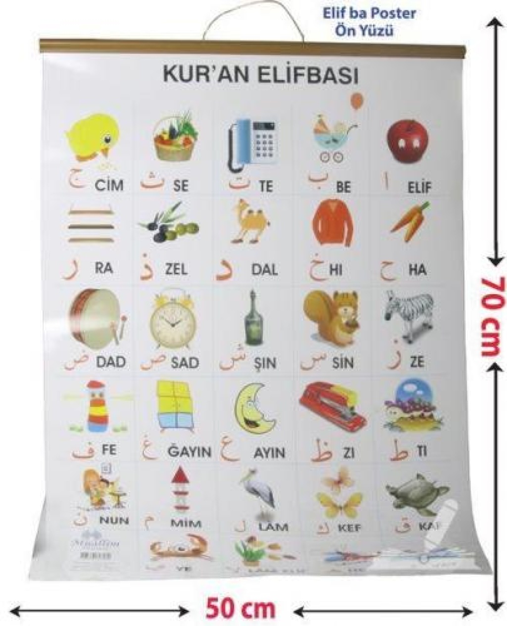 Kur'an Elifbası ve Harekeleri (Elifba Poster)