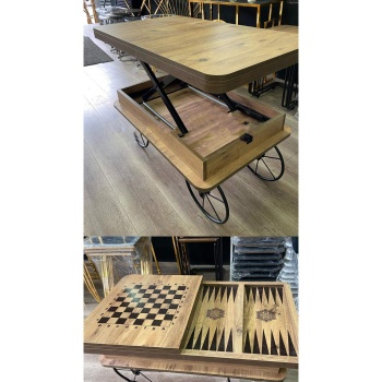 TEKERLEKLİ TAVLALI AKILLI SEHPA