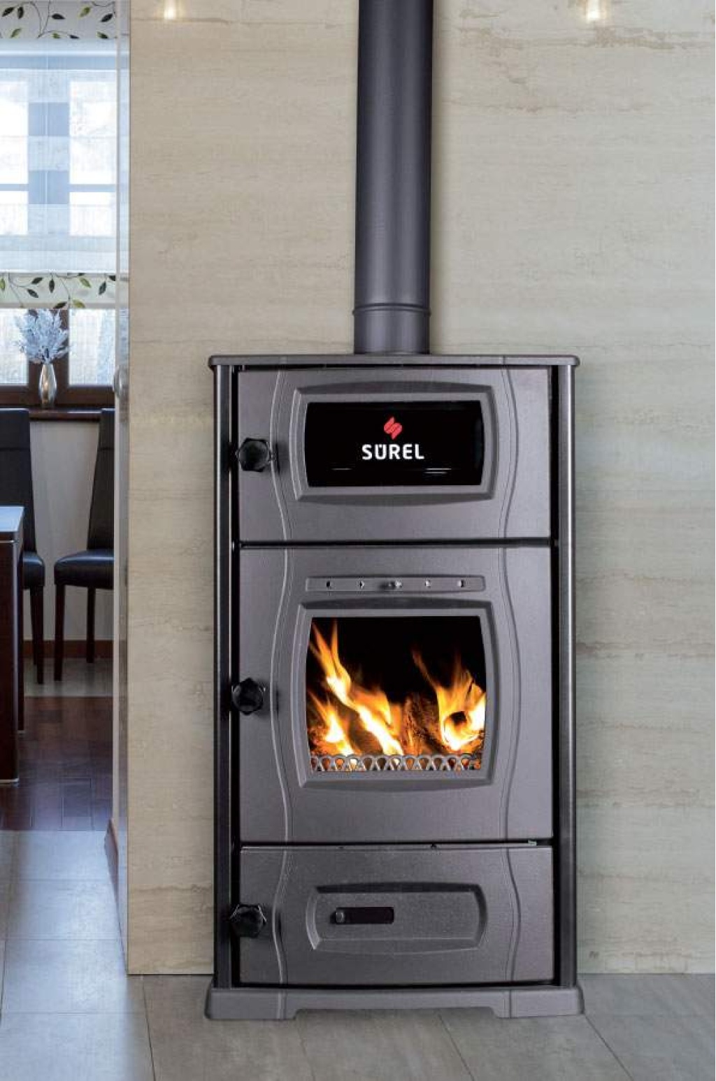 SUREL 5119 ULTRA LÜX ŞÖMİNE SOBA TUĞLALI