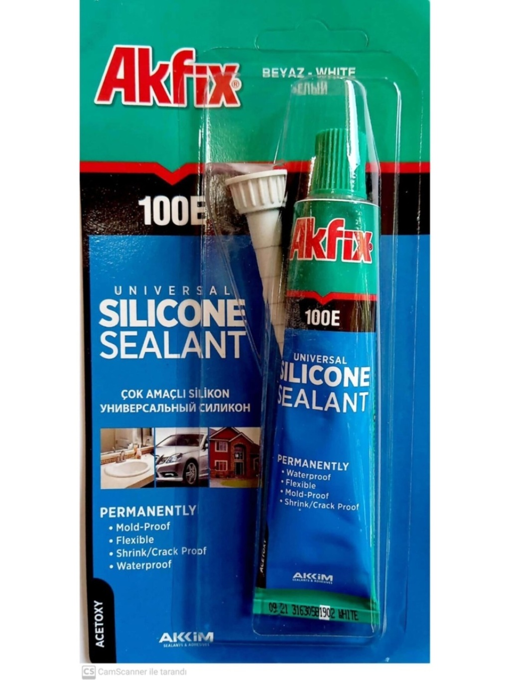 AKFIX SA112 100E GENEL AMACLI TUP SILIKON 50ML BYZ