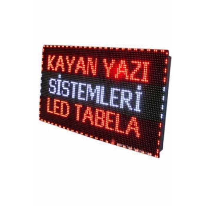 Kırmızı Kayan Yazı Led Tabela 48x160 cm Tek Taraflı
