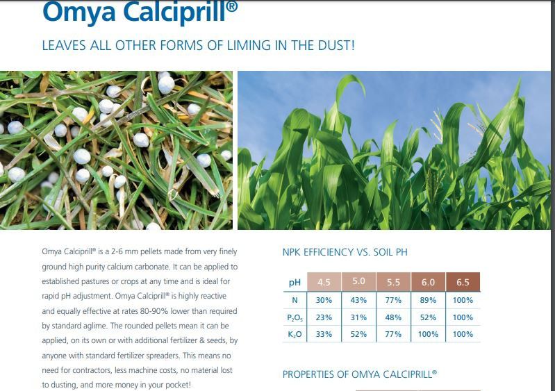 Omya Calciprill ® Mineral bazlı toprak Düzenleyici Tane Kireç 25 Kg