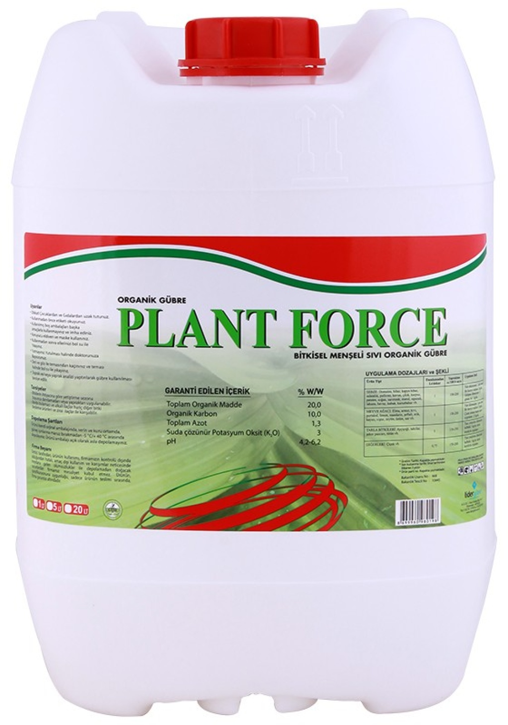 20 Litre - 22,5 Kg PLANT FORCE ORGANİK GÜBRE