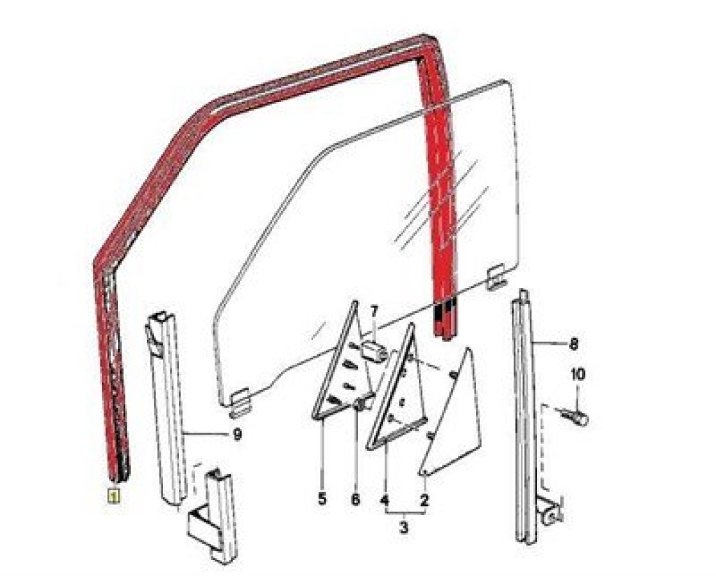 BMW E30 Ön Kapı Camı Fitili Sağ 51321907290 | Cepte Parça