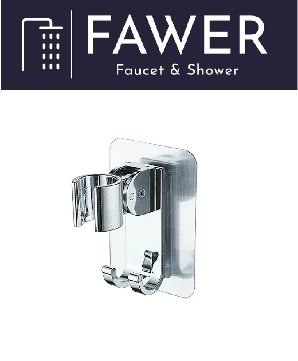 FAWER Gri Kendinden Yapışkanlı 15 Kg Taşıyabilen Duş Başlığı Askısı Mafsal