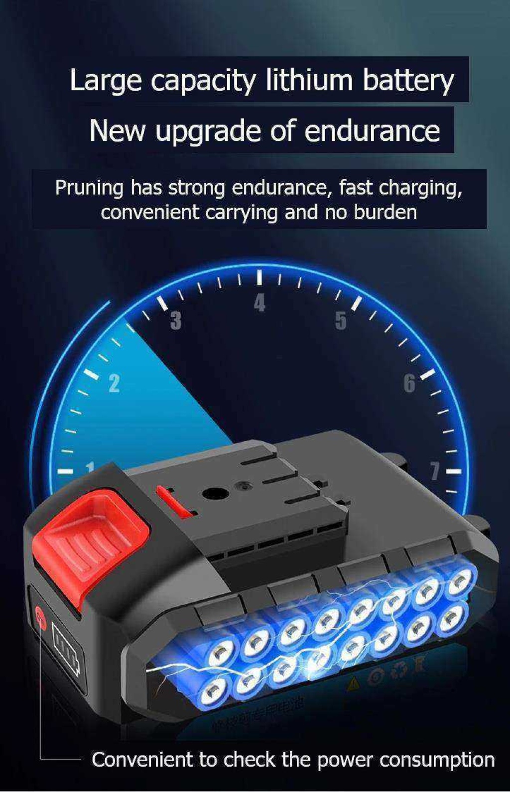 Suca SC 8602B-M Akülü Şarjlı Budama Makası 35 mm 3 Akülü