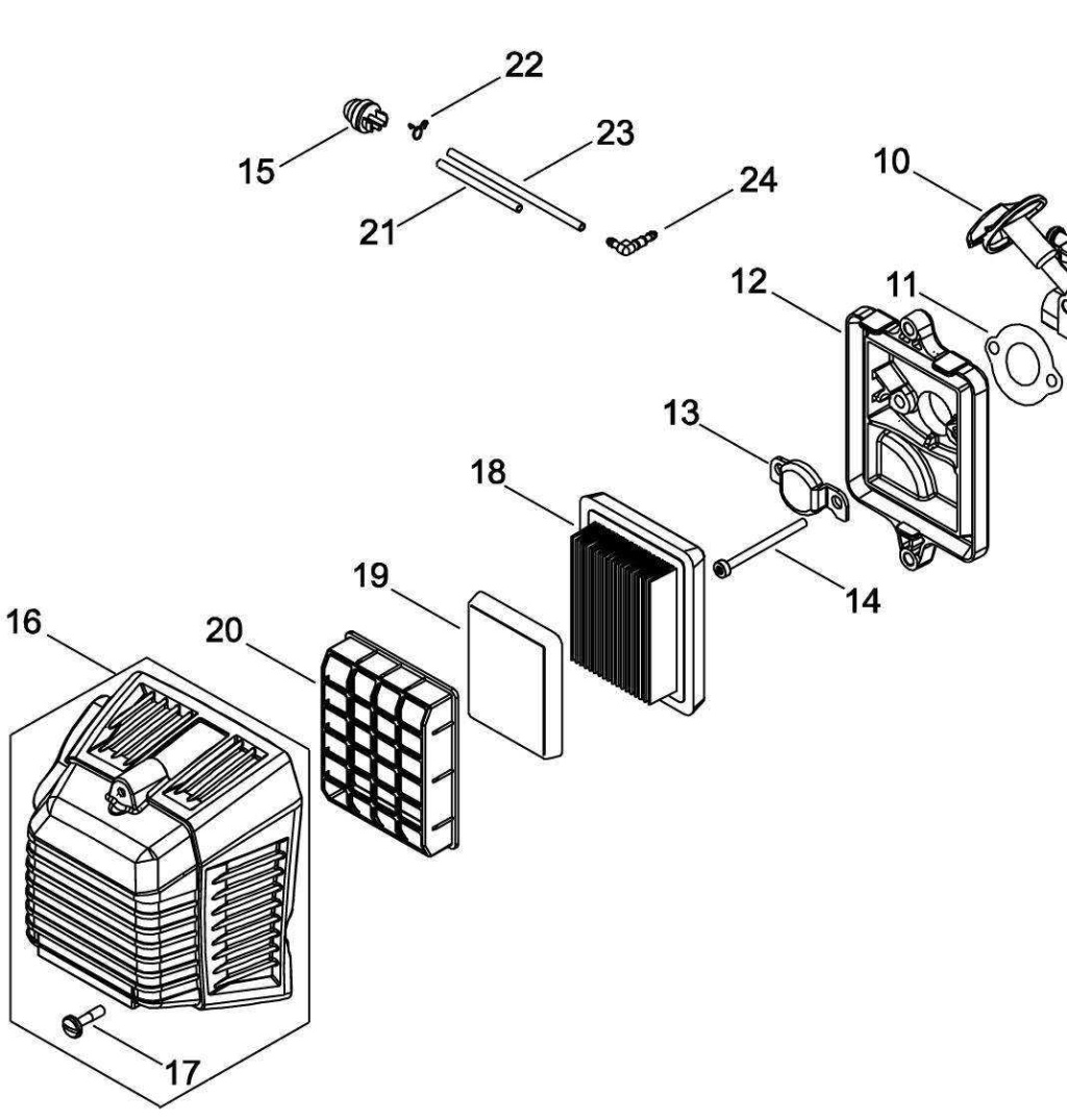 Echo RM520-SRM520 Hava Filtre Plakası No:20