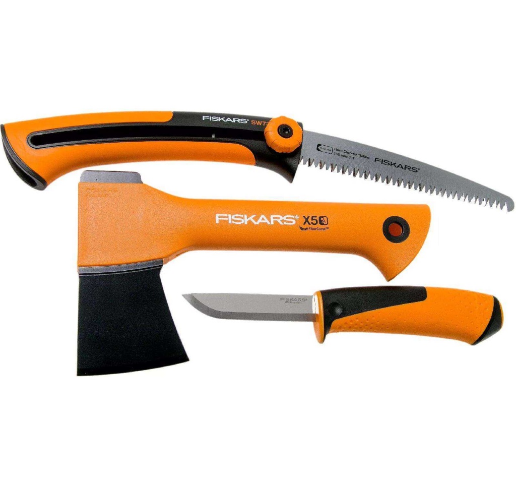 Fiskars X5 Balta, Testere ve Bıçaklı Kamp Seti