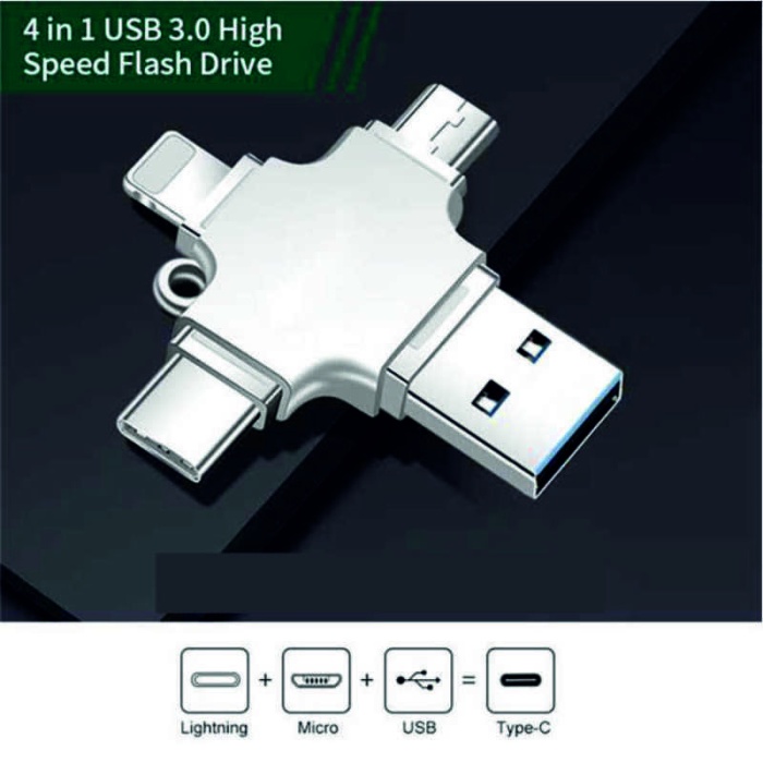 4in1 USB3.0 Yüksek Hızlı U Disk USB Flash için iOS iPhone iPad Android ...