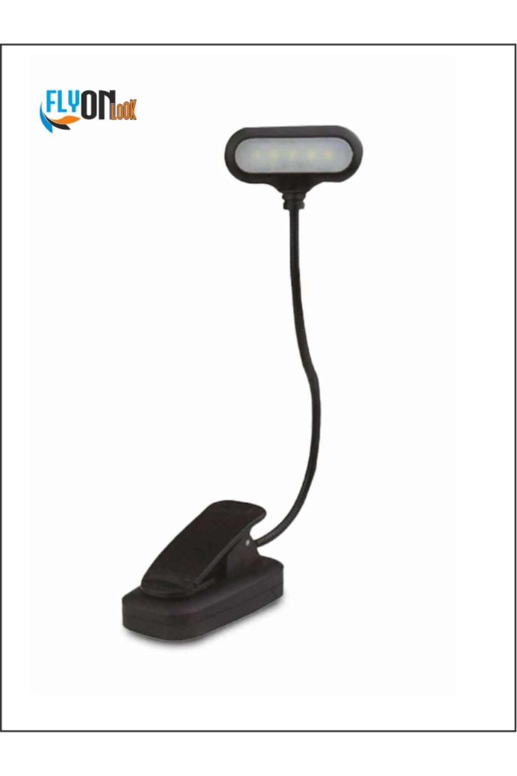 Klipsli Kitap Okuma Işığı Led Kitap Arası Okuma 5 Ledli Mandallı Lamba Beyaz Işık Masa Lambas-fnr100