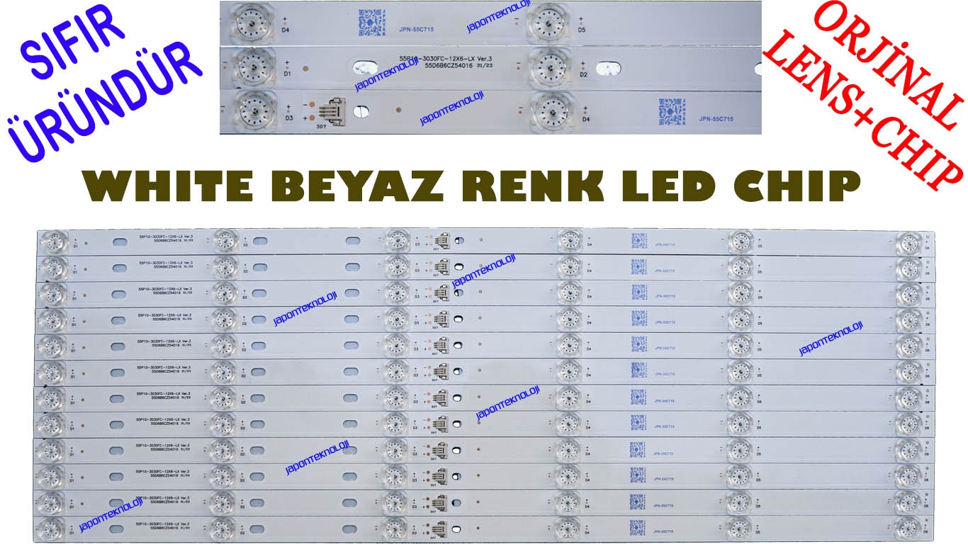 TCL, 55C715, LED BAR, BACKLIGHT, WHITE, CHIP, TCL, 55C811, 55C815K ...