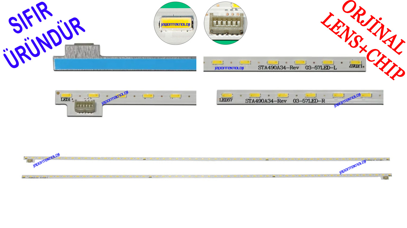 SONY, KDL-49WD755, LED BAR, BACKLIGHT, 73.49S02.D00-2-DX1 STA490A34 ...