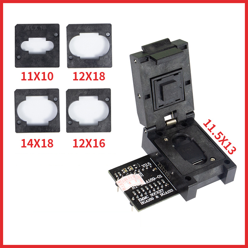 RT809H, EMMC, ADAPTER, ADAPTÖR, BGA169 & BGA153 EMMC Socket Adapter RT ...