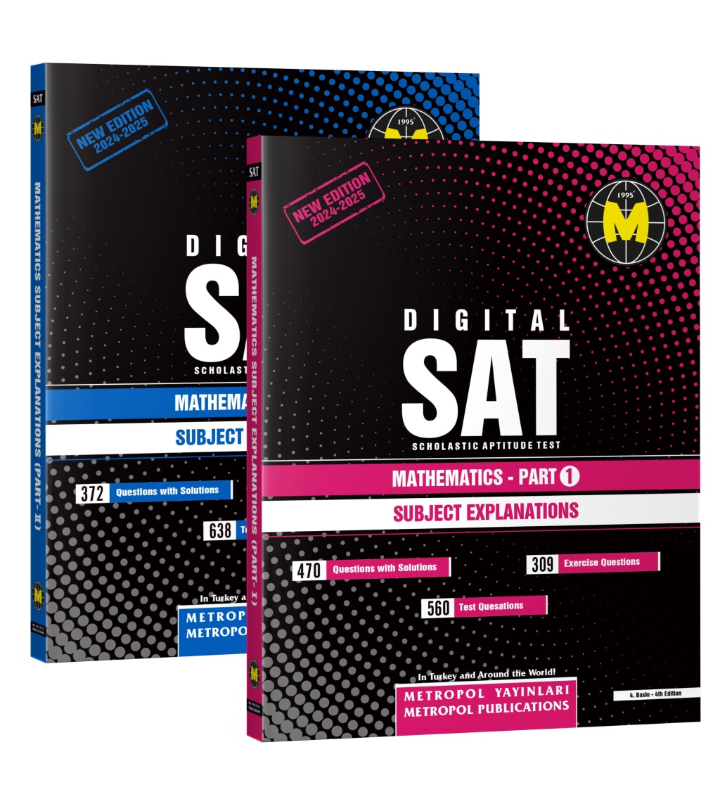 DIGITAL SAT SET-3 (MATHEMATICHS PART 1-2 BOOKS SET)