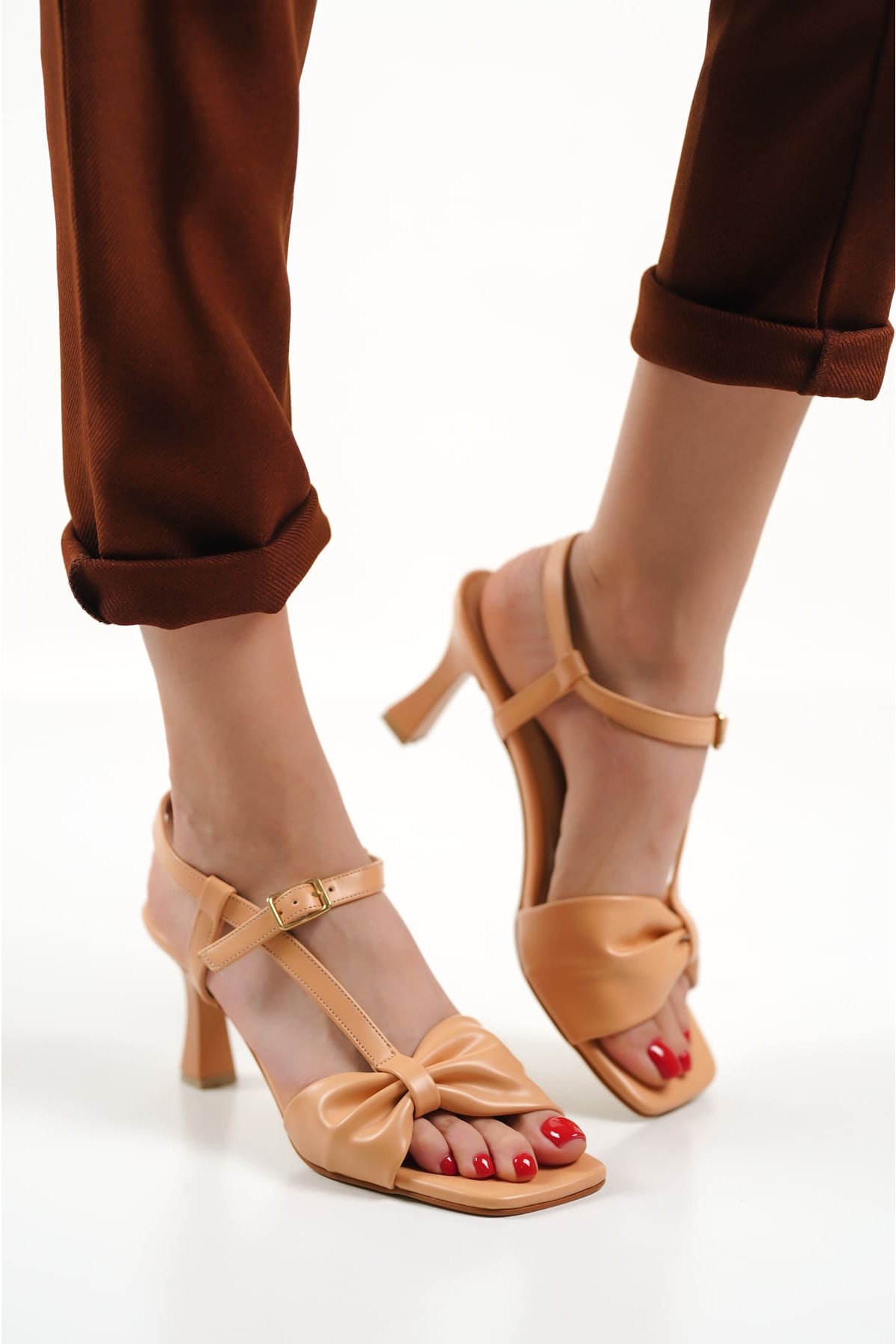 Sharon Nude Kadın İnce Topuklu Sandalet Sharon Nude Kadın İnce Topuklu ...