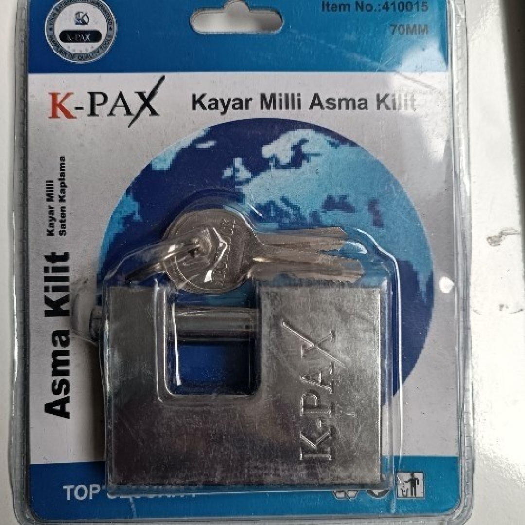 YUMA KAYAR MİLLİ ASMA KİLİT YANDAN 70 MM