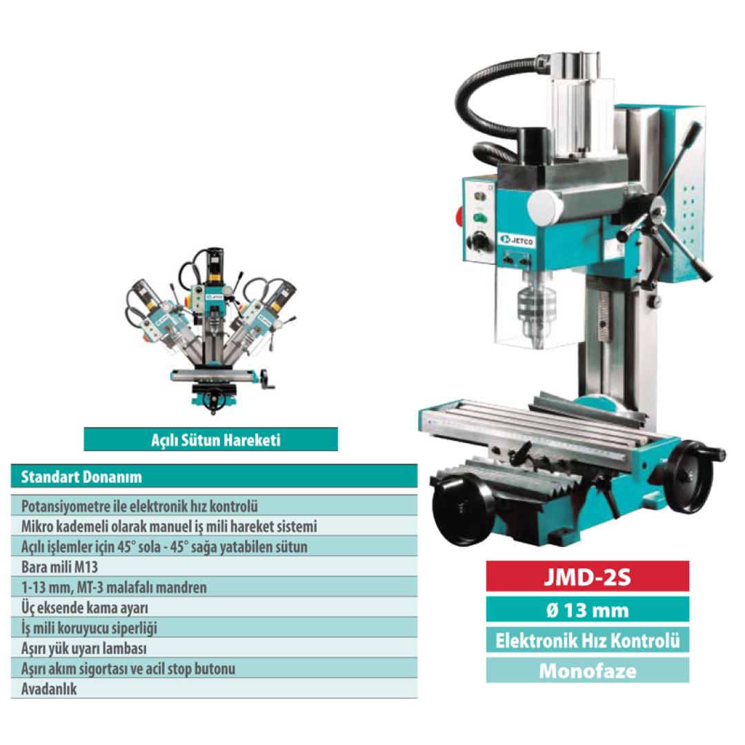 JETCO MASAÜSTÜ FREZE JMD 2S