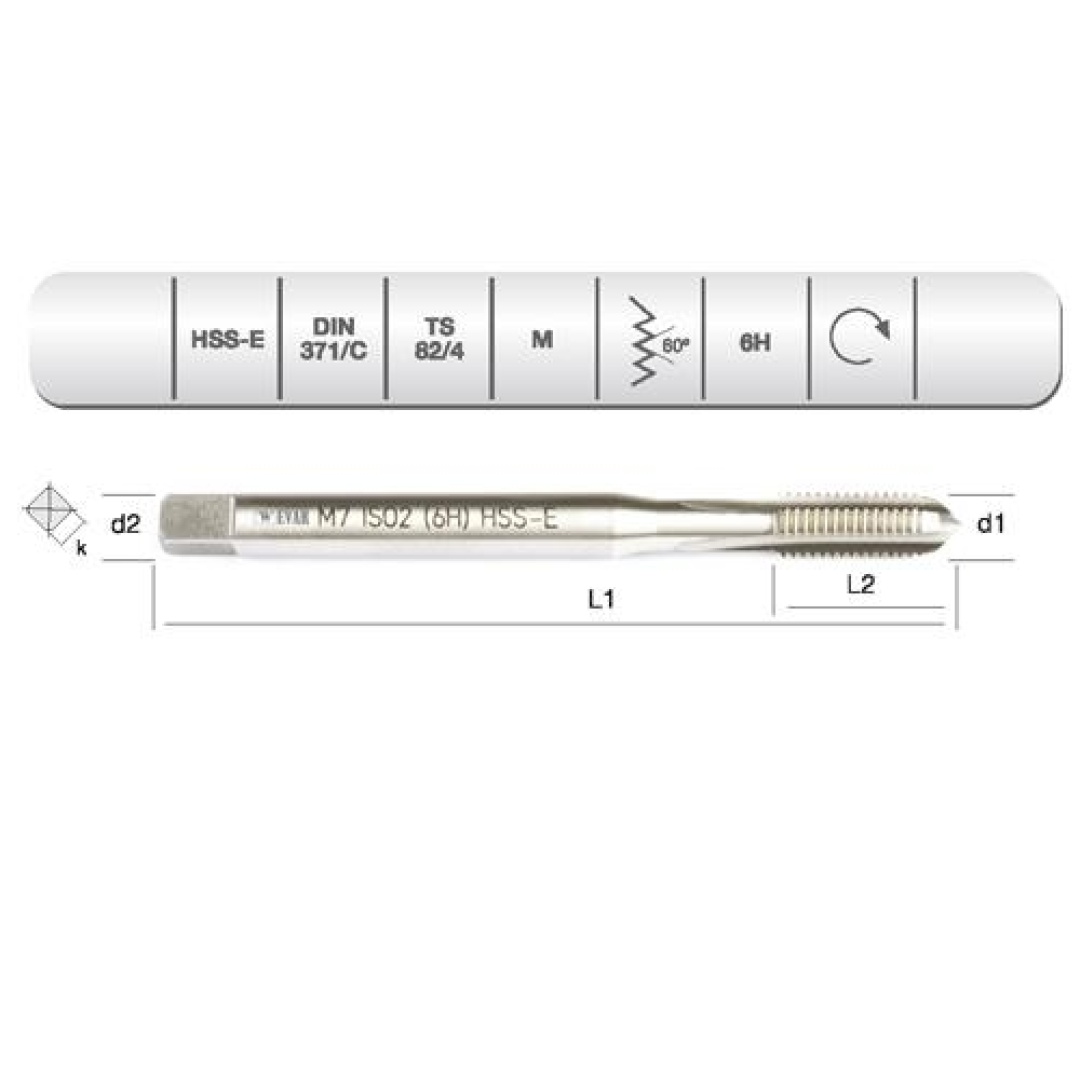 M6 MAK.KILAVUZ DÜZ EVAR