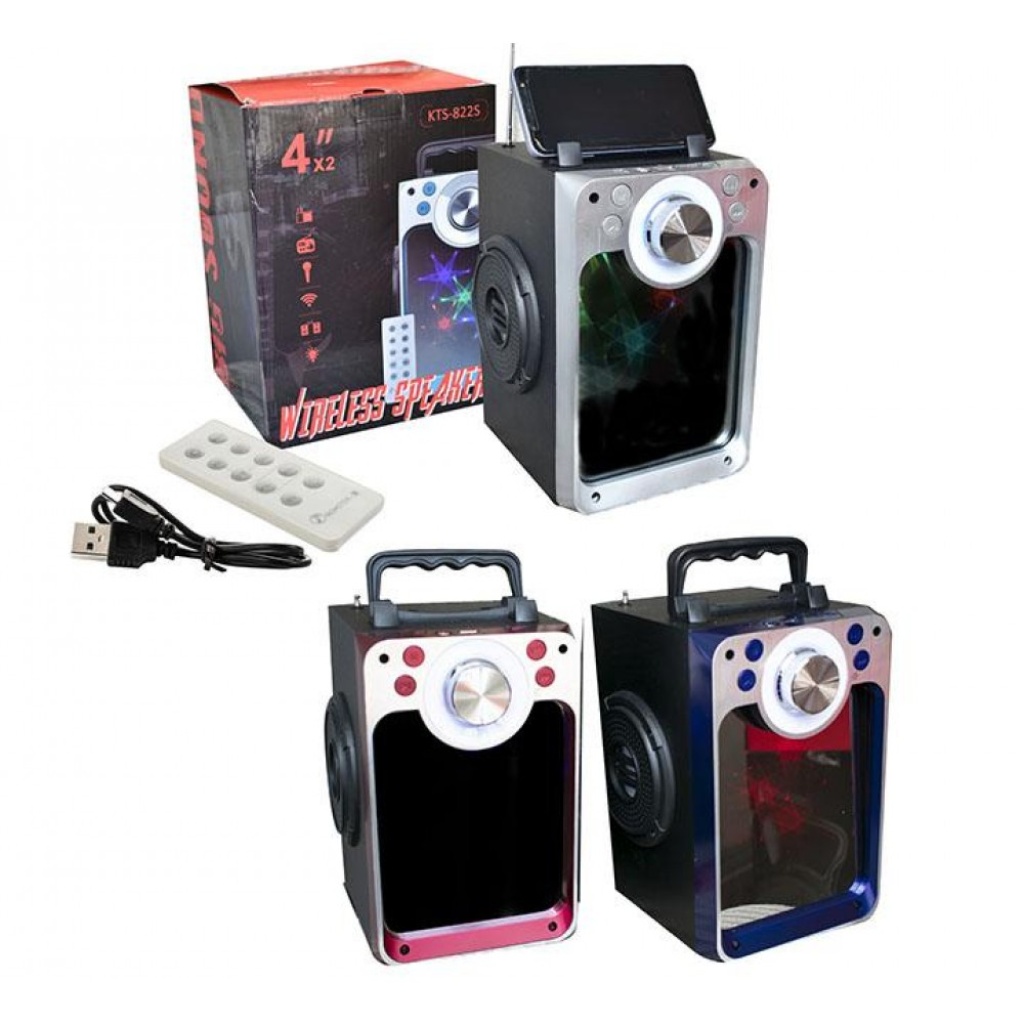 KTS-822-S MİKROFONLU LEDLİ BULUTUT SPEAKER USB-TF-FM sivas