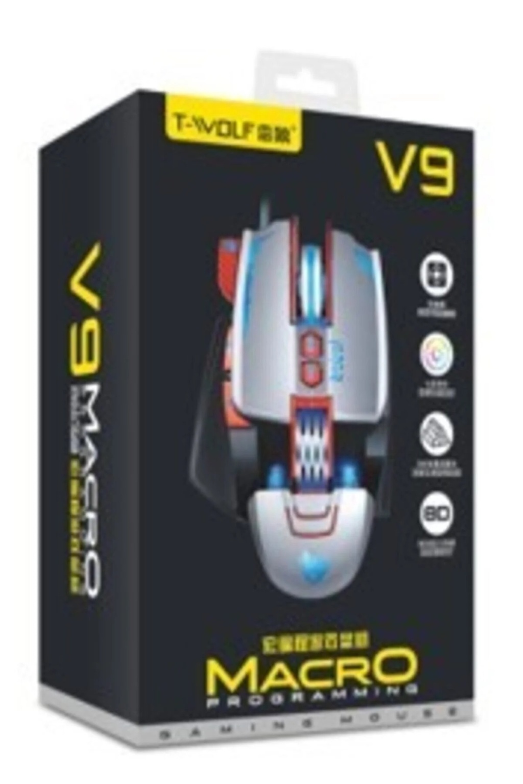 T-Wolf V9 Macro Programing Gaming RGB Kablolu Oyuncu Mouse SİVAS